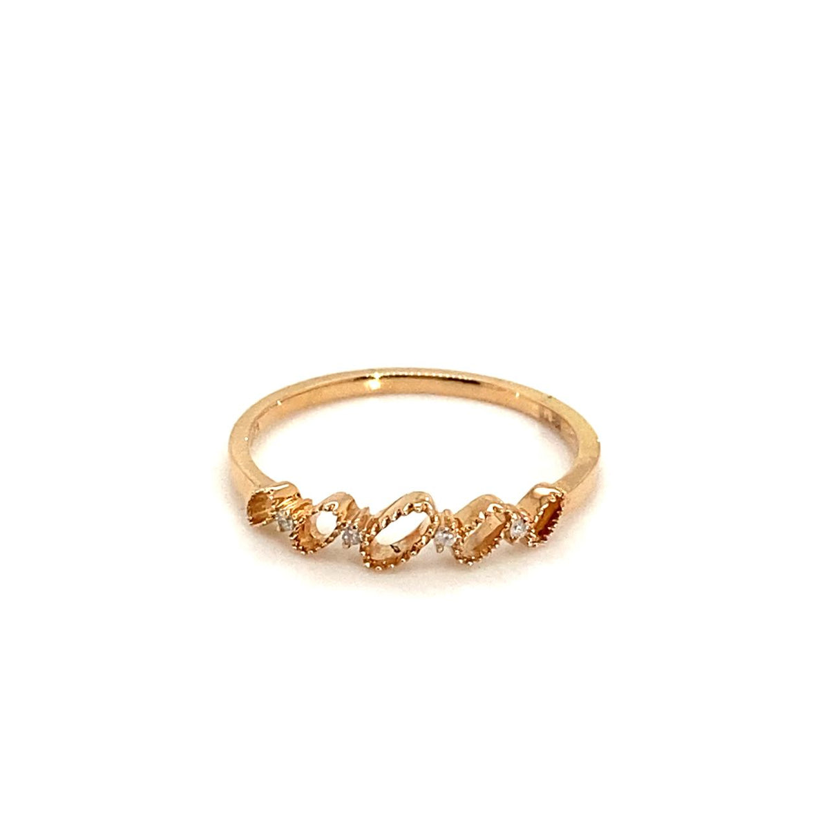 18K Rose Gold Italic Holo Diamond Ring – Shanderson Jewellery
